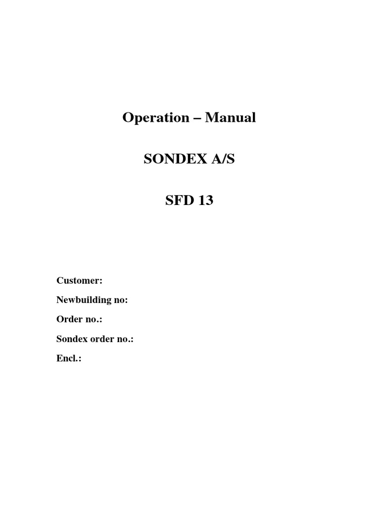 Sondex SFD 13 Freshwater Distiller Manual | PDF | Pump | Heat Exchanger