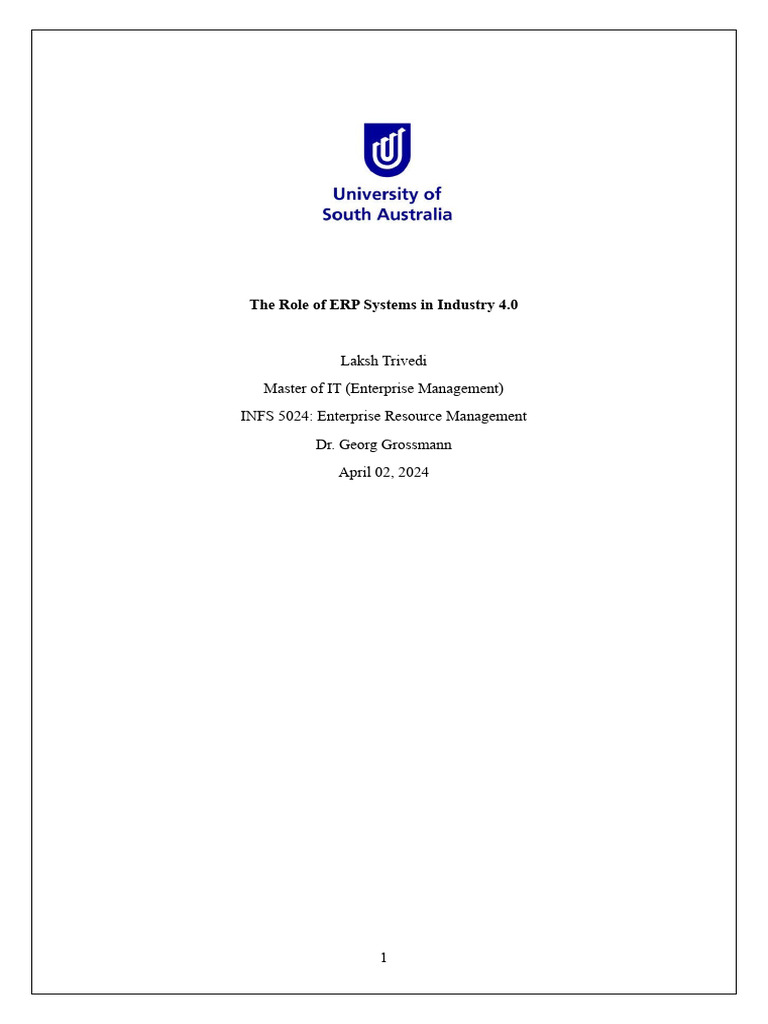 ERP Systems Proposal | PDF | Internet Of Things | Enterprise Resource ...