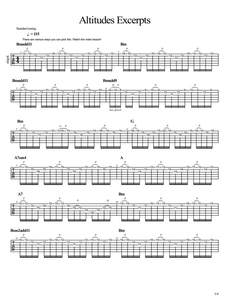 Altitudes Licks (Tab) | PDF