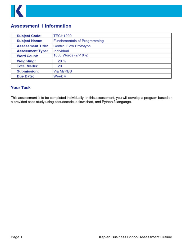 TECH1200 Assessment 1 | PDF | Taxes | Computer Program