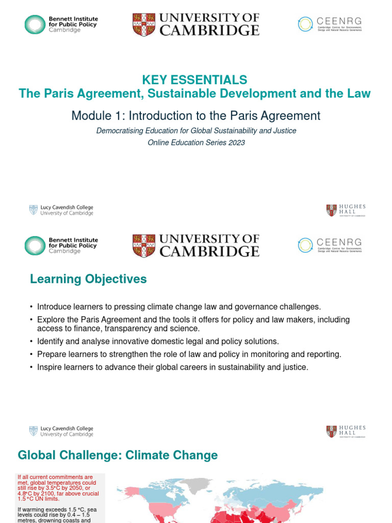 Paris Agreement: Law and Sustainability Insights | PDF | United Nations ...