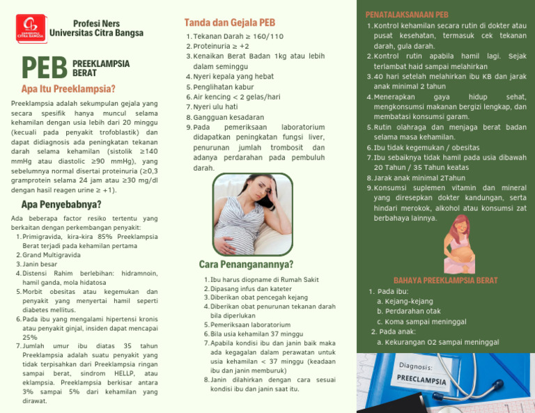 Leaflet Preeklampsia Berat | PDF