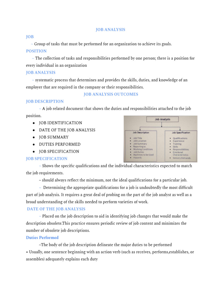 Job Analysis Notes | PDF | Social Psychology | Economies