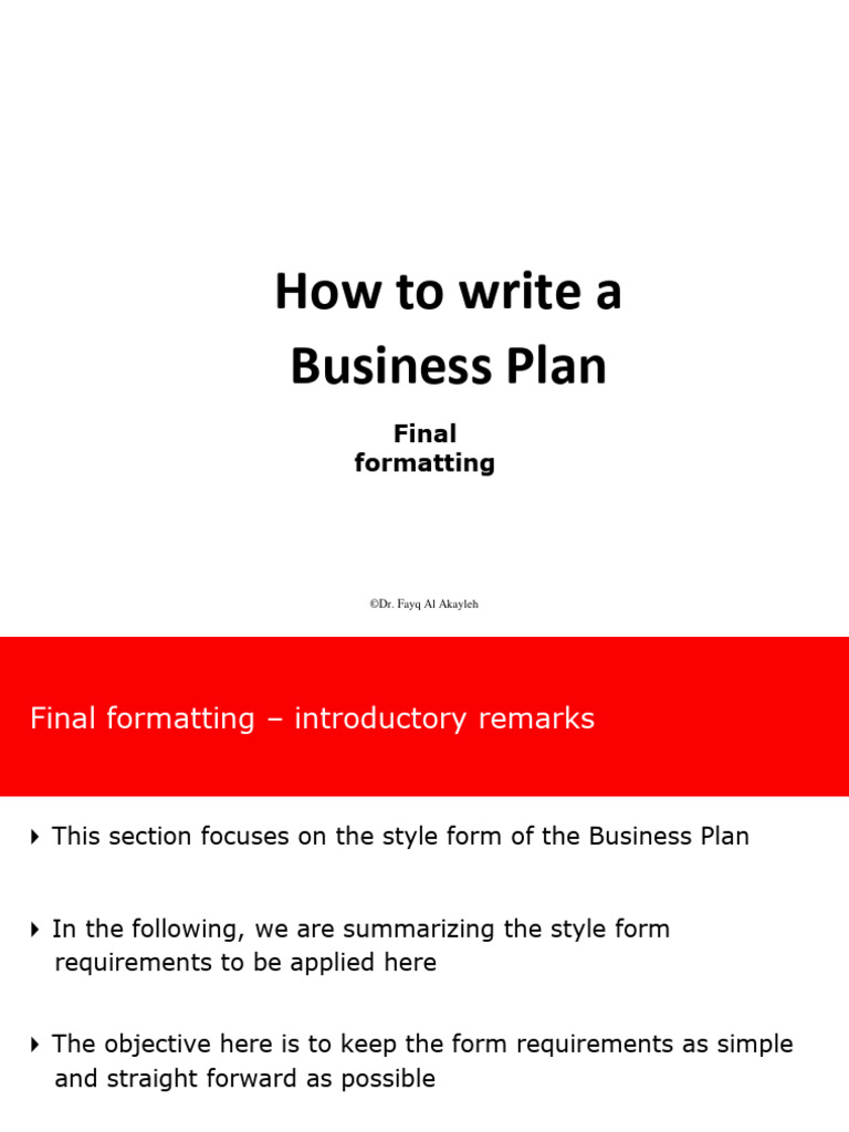 Business Plan Formatting | PDF | Marketing | Plagiarism