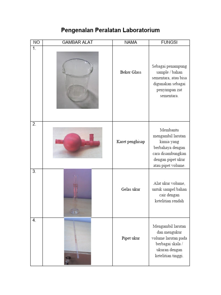 Pengenalan Alat Lab | PDF