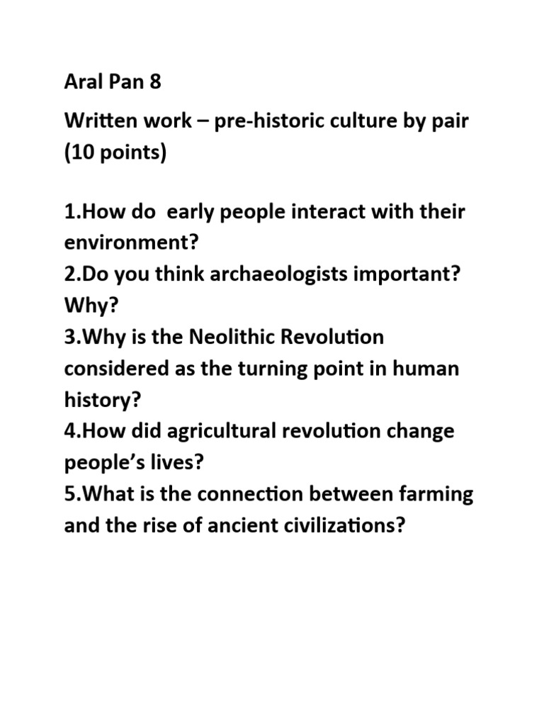 Pre Historic Written Work | PDF