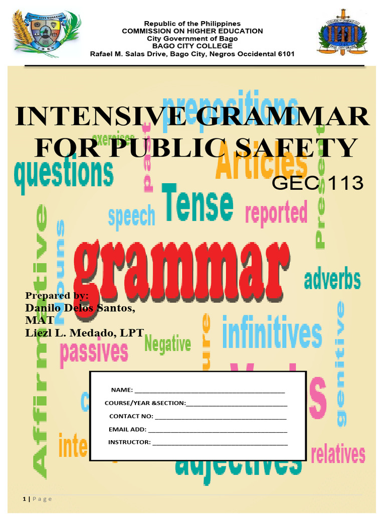 Final Gec 113 | PDF | Grammatical Number | Verb