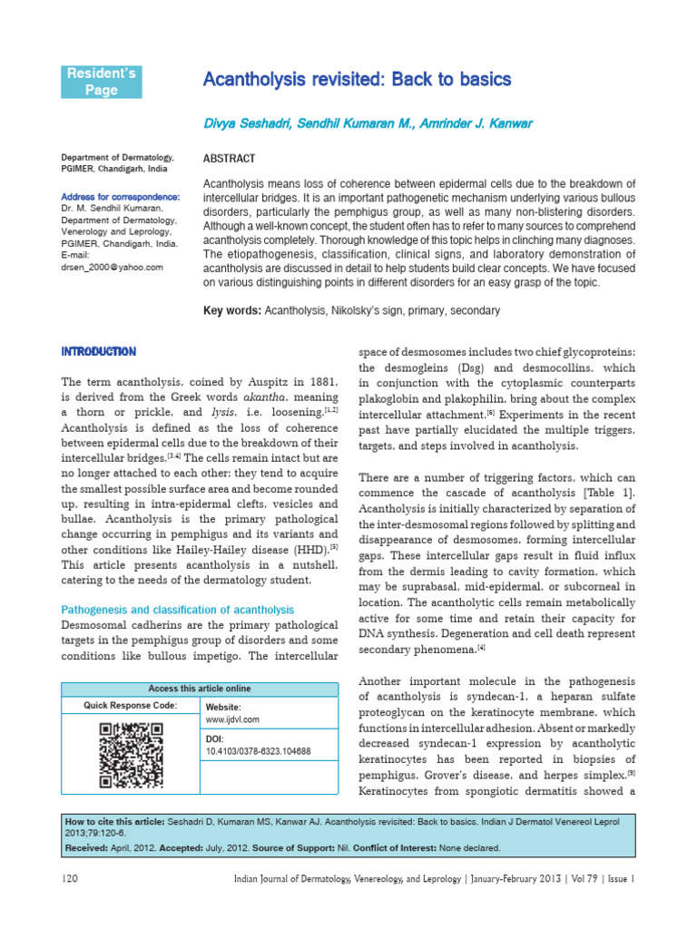 Acantholysis, Acantholytic | PDF | Diseases And Disorders | Clinical ...