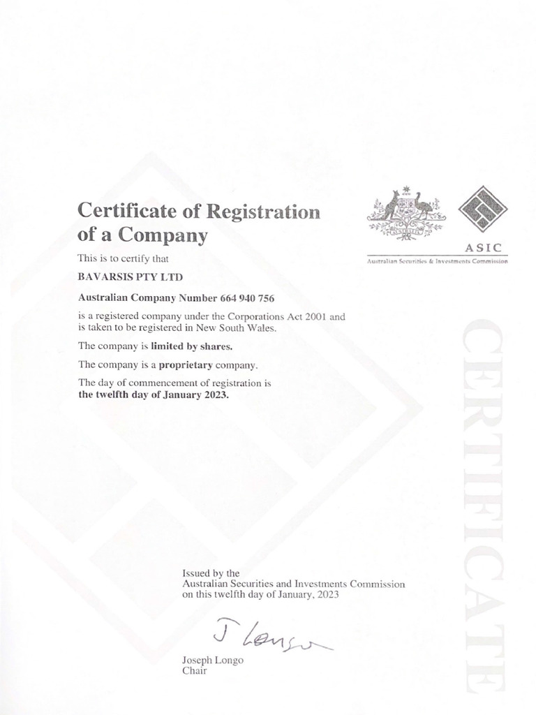 Certificate of Registration | PDF