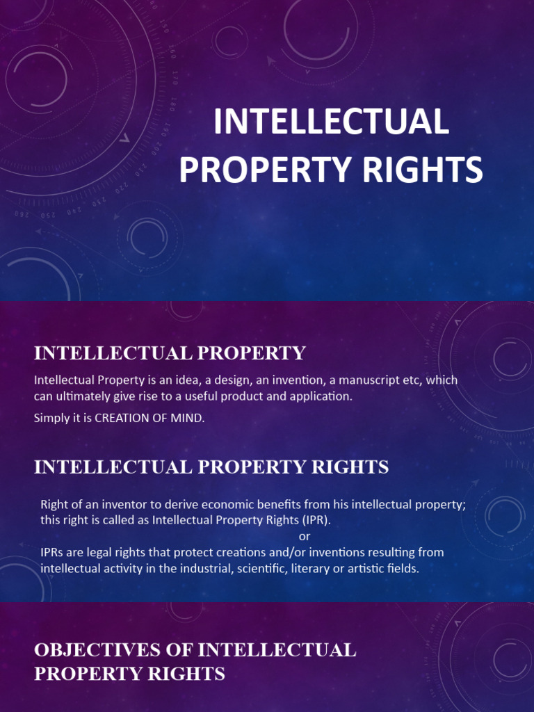Intellectual Property Rights | PDF | Intellectual Property | Patent