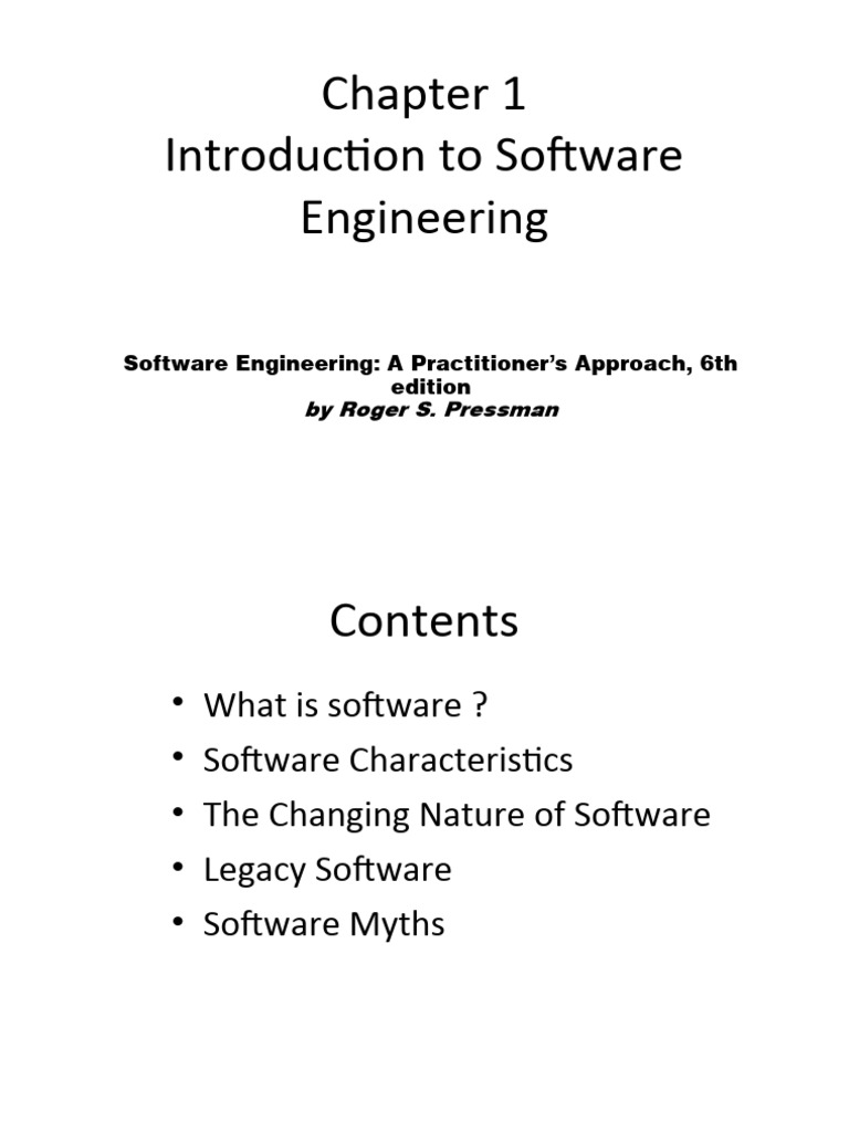 UNIT I SE Chapter 1 Introduction To Software Engineering | PDF | Software | Computing