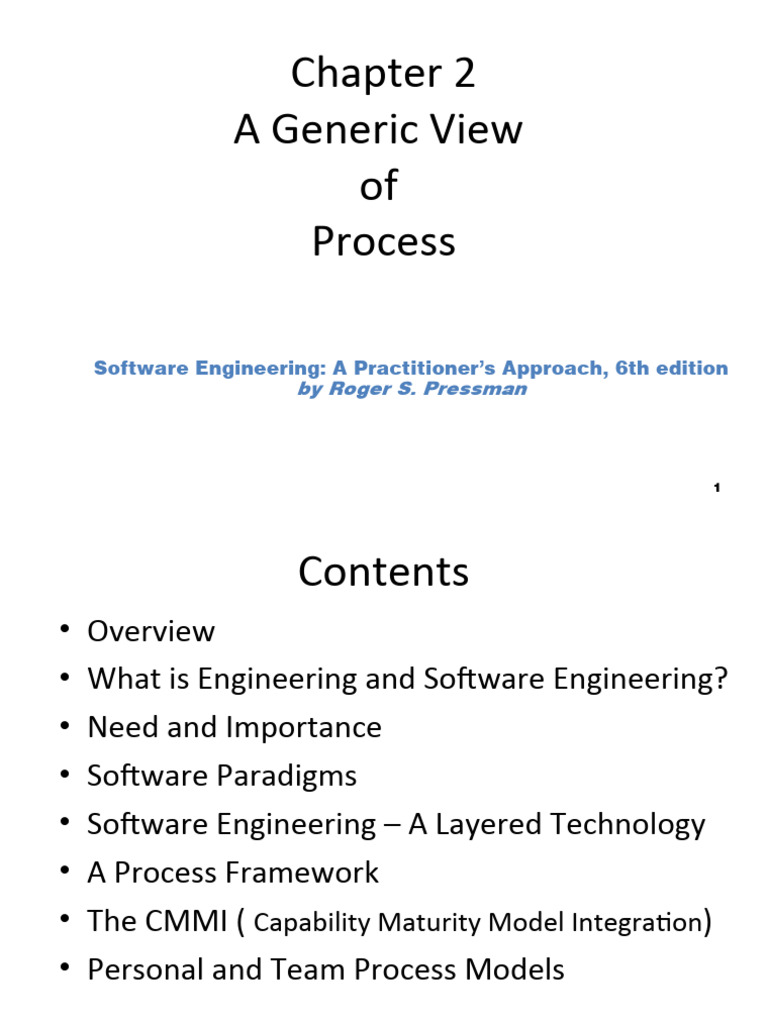 UNIT I SE Chapter 2 A Genric View of Process | PDF | Systems ...
