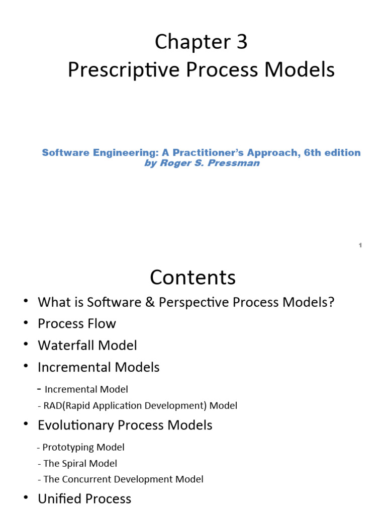 UNIt I SE Chapter 3 Prescriptive Process Models | PDF | Unified Modeling Language | Software ...