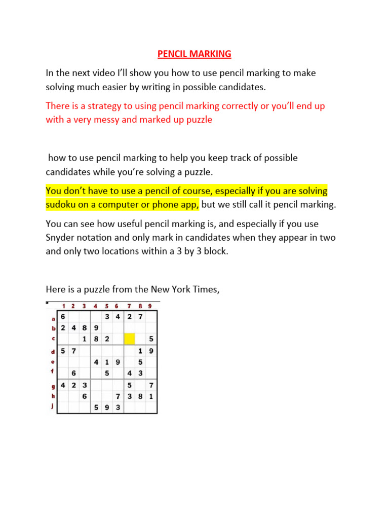 4 Pencil Marking | PDF | Teaching Methods & Materials