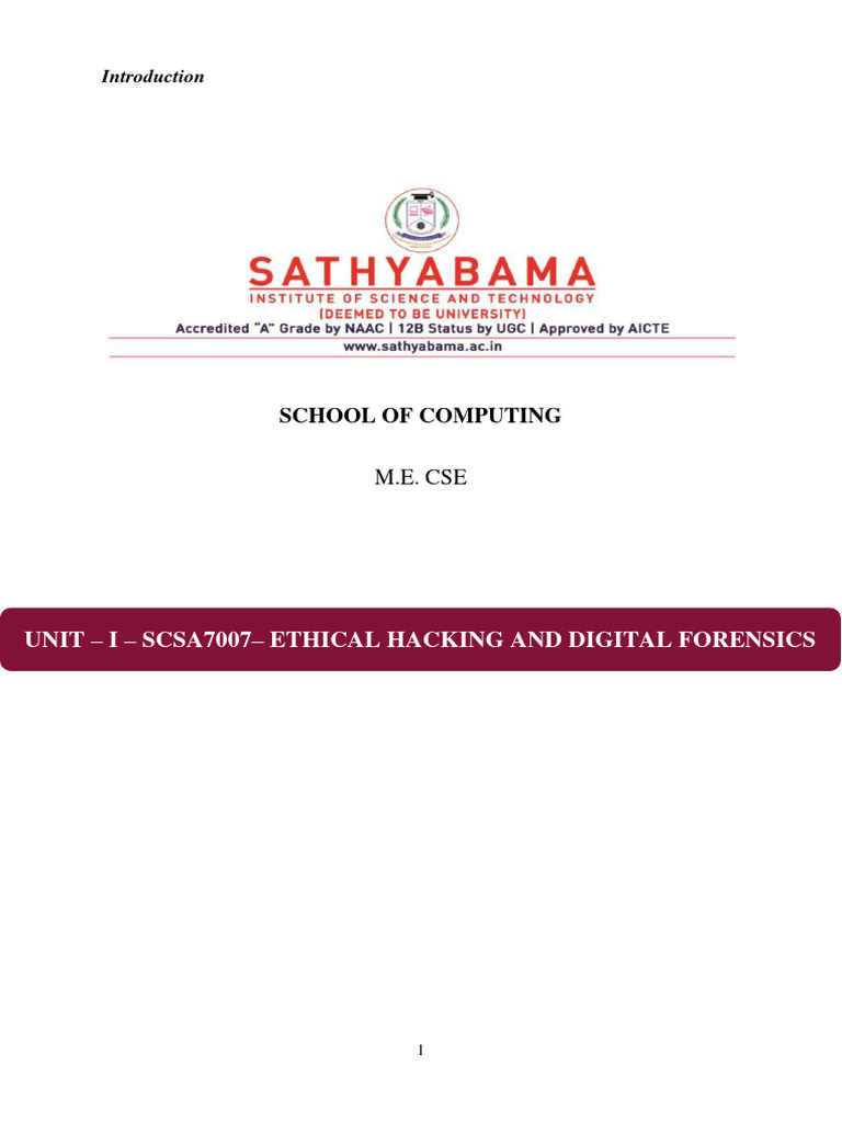 Ethical hacking and digital forensics | PDF | Password | Security Hacker