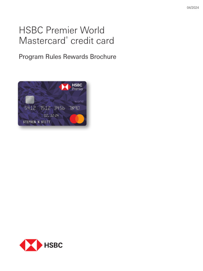 HSBC Premier Card Rewards Guide | PDF | Credit Card | Insurance