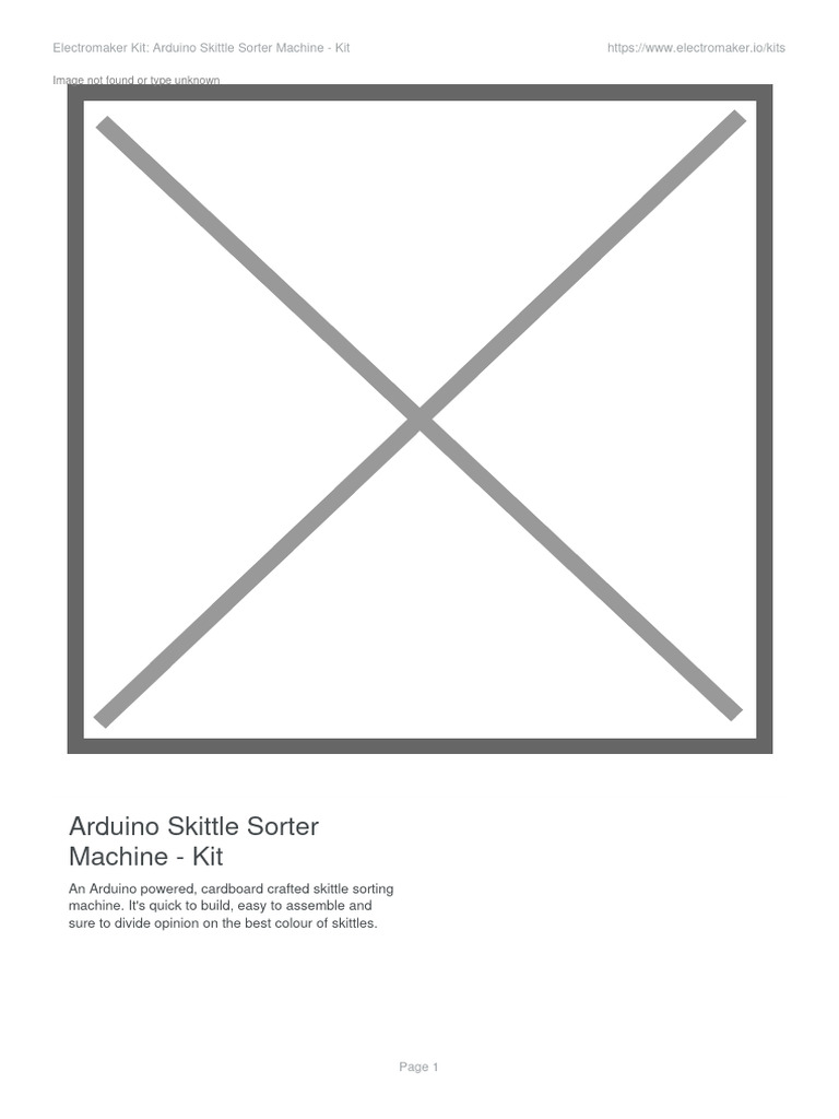 Arduino Skittle Sorter Machine Guide Electromaker Kit | PDF | Electrical Connector ...