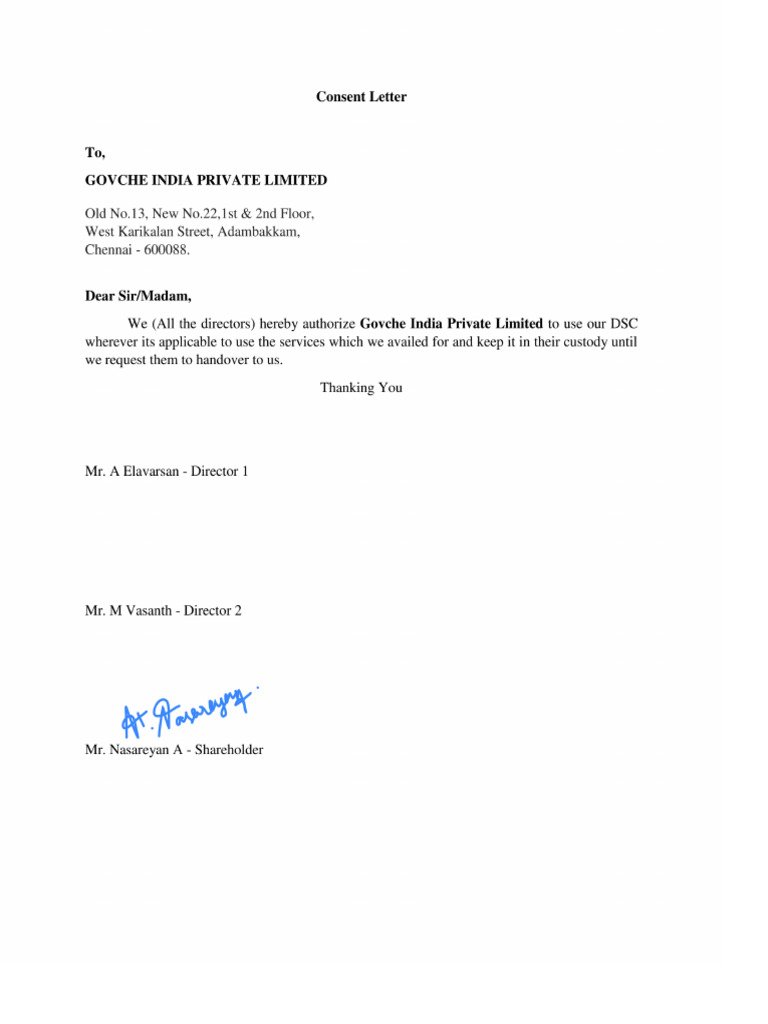 Consent Letter | PDF