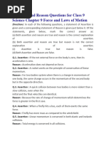 Class9 Force and Laws of Motion Numericals | PDF