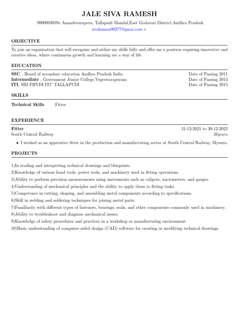 Ramesh Resume | PDF | Career & Growth