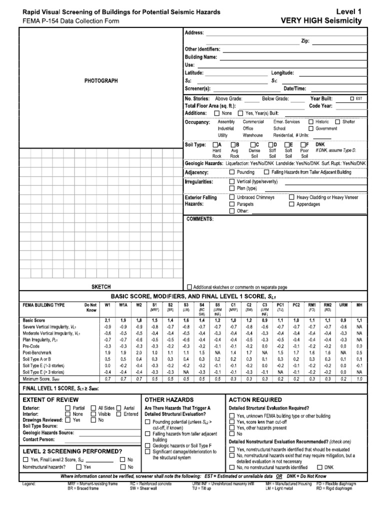 Rapid Visual Screening Form PH | PDF Rapid Visual Screening Form PH | PDF