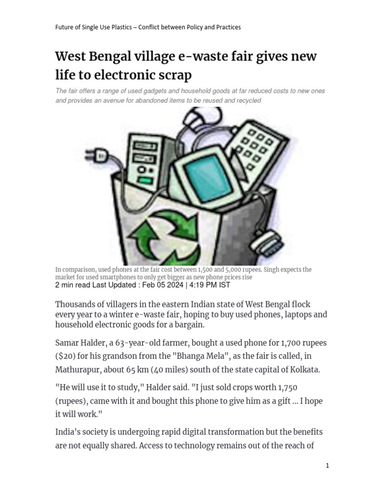 village e-waste | PDF | Electronic Waste | Recycling