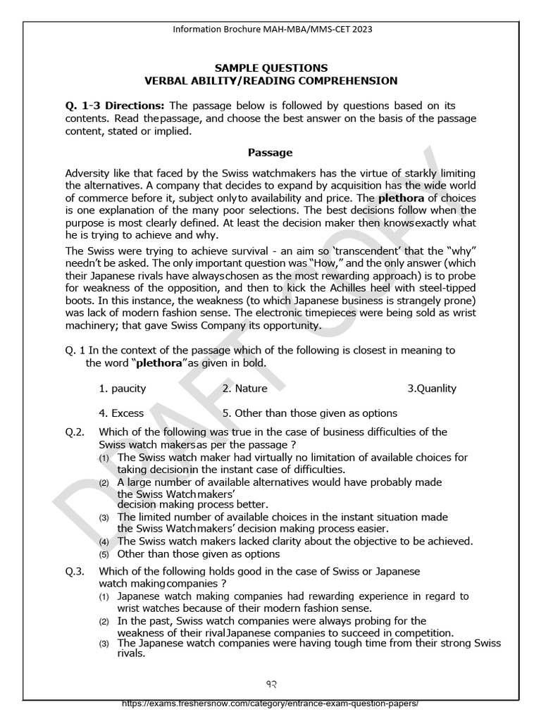MAH CET Sample Paper | PDF | Point And Click | Identity Document