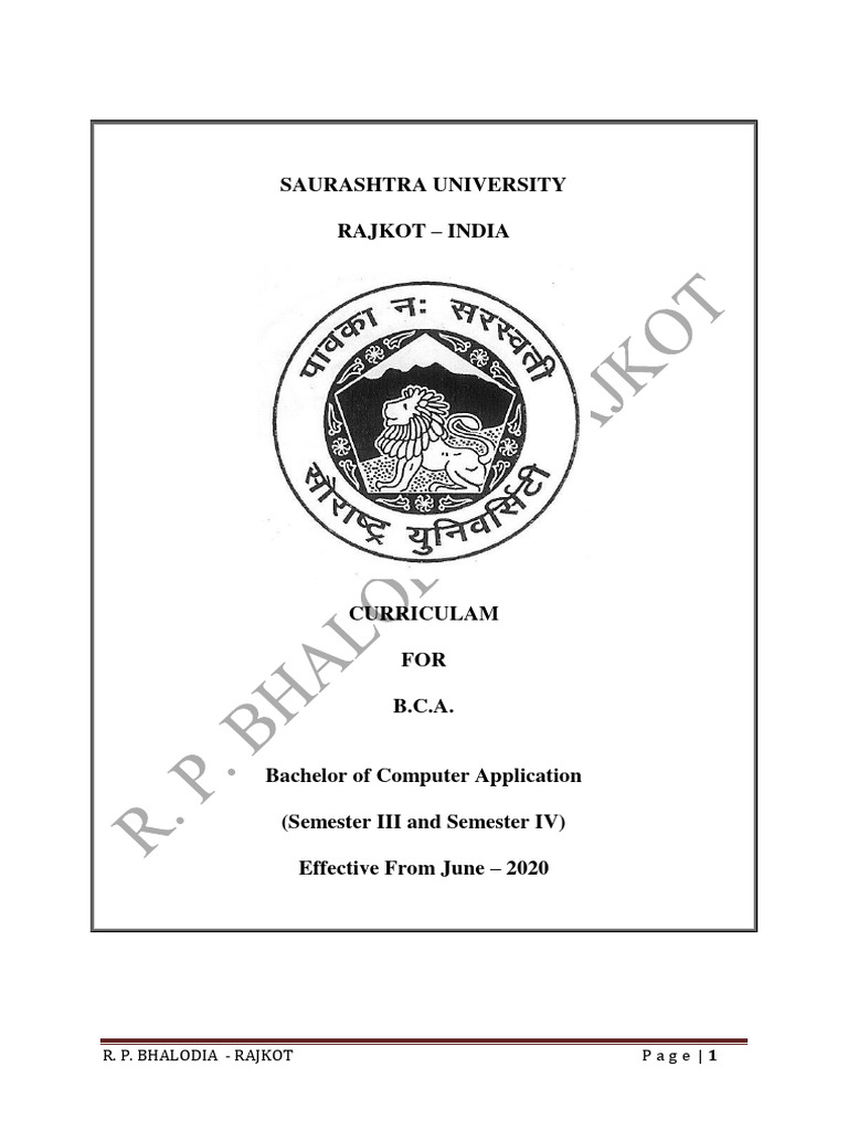BCA Sem III-IV Curriculum 2020 | PDF | Java (Programming Language) | Java (Software Platform)