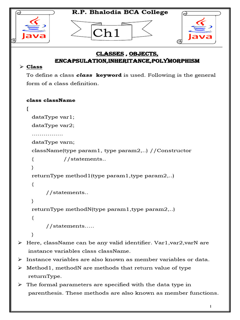 CH 1 - Part 2 | PDF | Programming | Constructor (Object Oriented Programming)