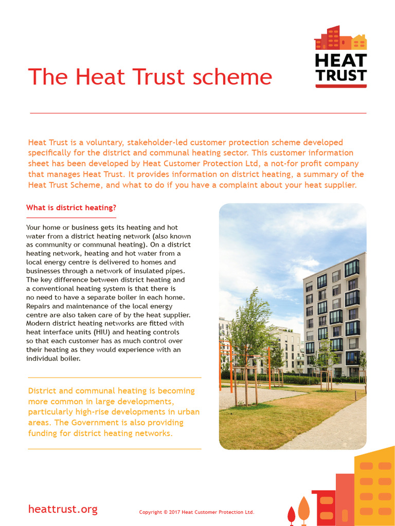 The Heat Trust Fact Sheet | PDF | District Heating | Water Heating
