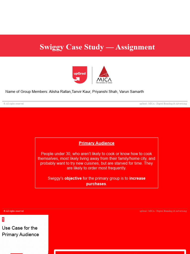 DM - MICA - SwiggyCaseStudy - Assignment - Varun Samarth, Tanvir Kaur, Alisha Rallan, Priyanshi ...