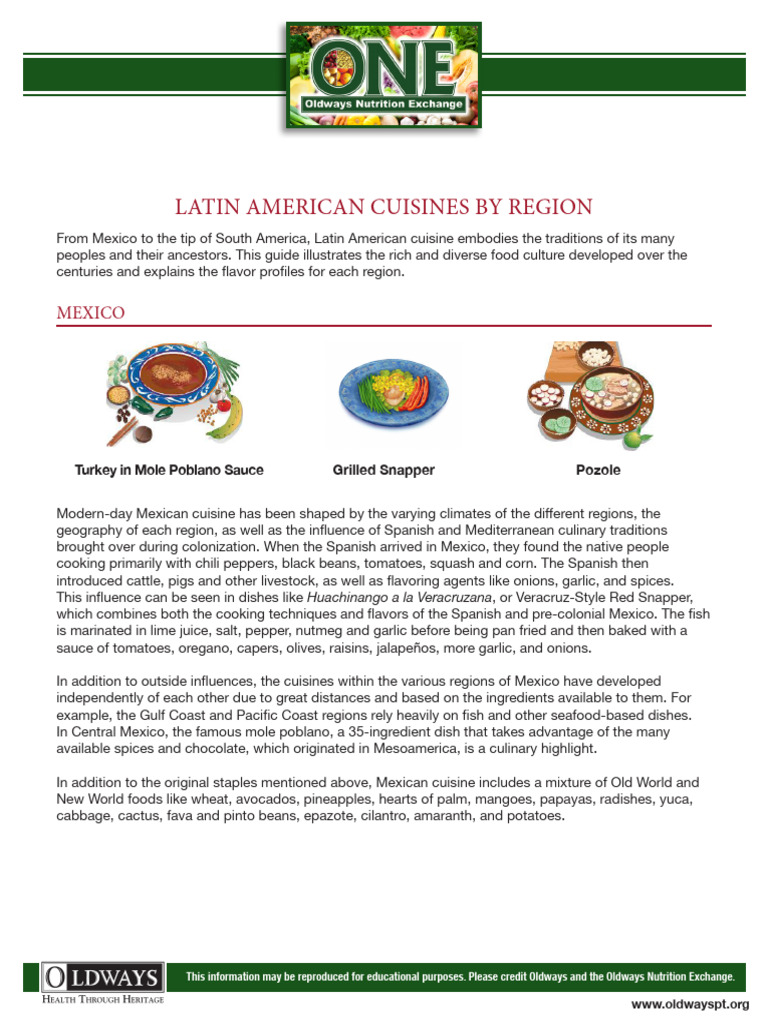 Latin American Culinary Traditions | PDF | Latin American Cuisine ...