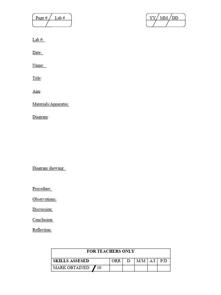 Lab Report Template | PDF