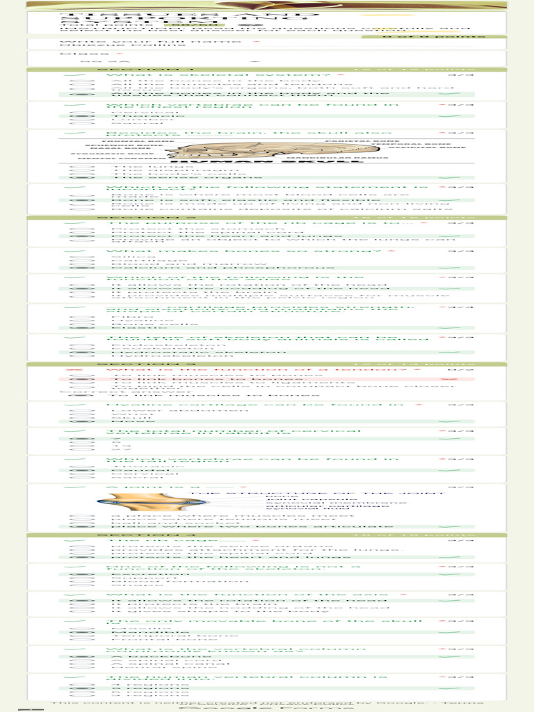 TISSUES AND SUPPORTING SYSTEM | PDF | Vertebral Column | Vertebra