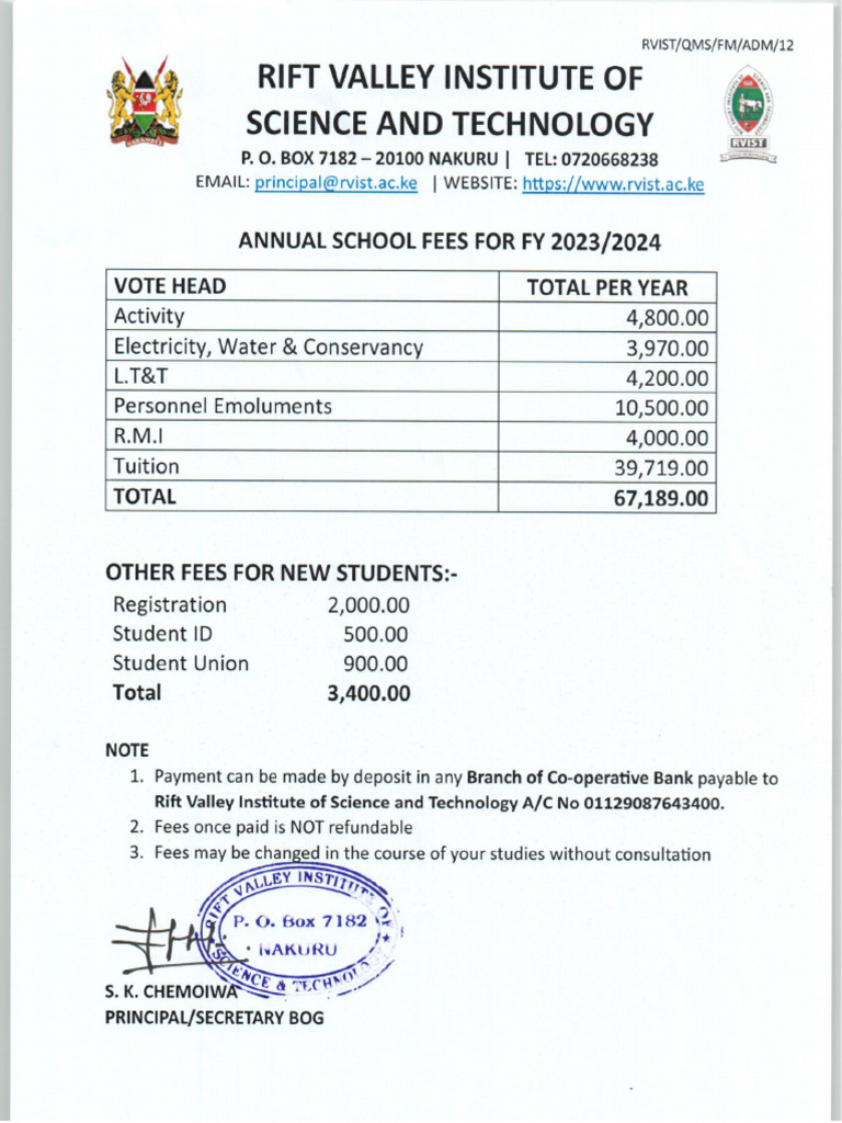 Fee Structure 2023 - 2024 | PDF
