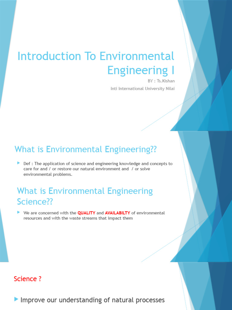 Introduction To Environmental Engineering I STD Ver | PDF | Sustainable ...