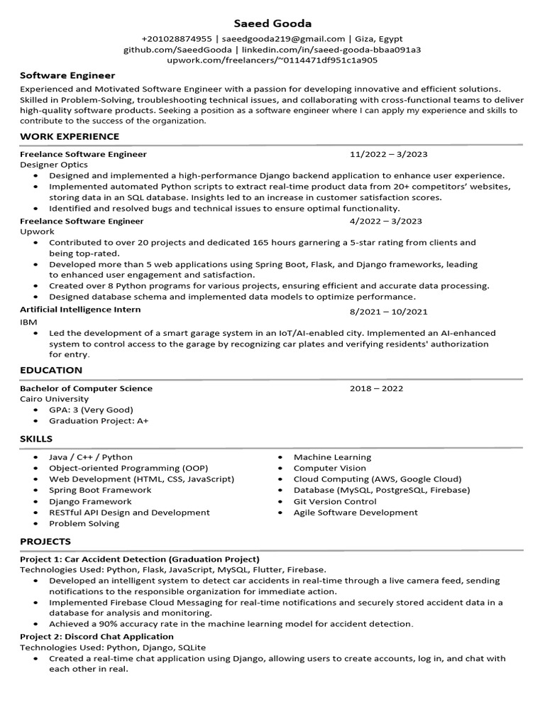Saeed Mohamed Ahmed Gooda - SE | PDF | Databases | Cloud Computing