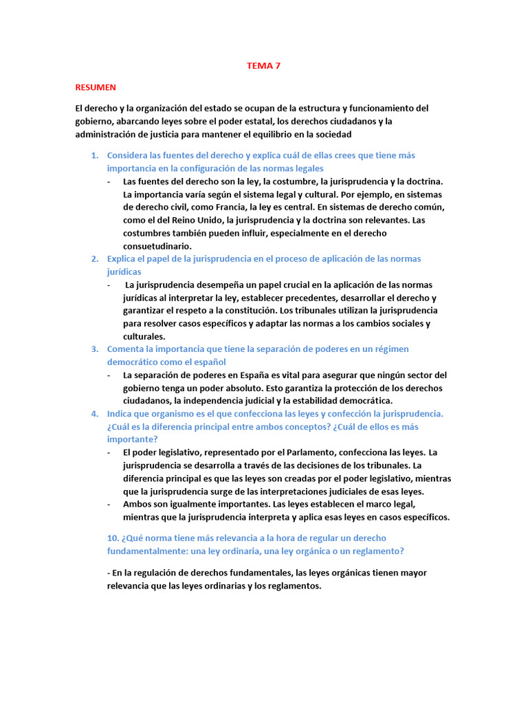 Tarea Tema 7 | PDF | Caso de ley | Judicaturas