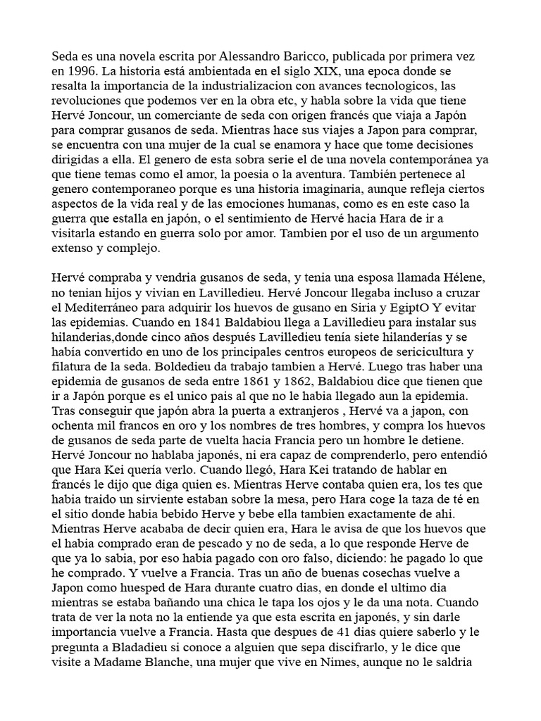 Seda | PDF | Novelas | Amor