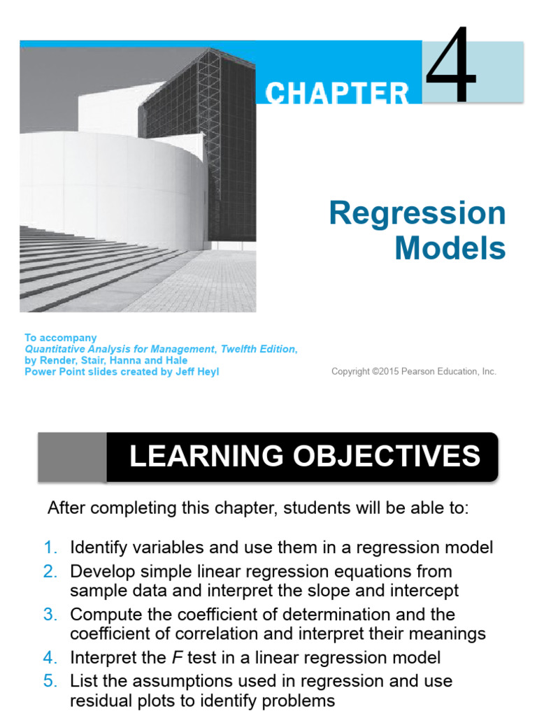 QAM Chapter04 Regression Models | PDF | Linear Regression | Regression Analysis