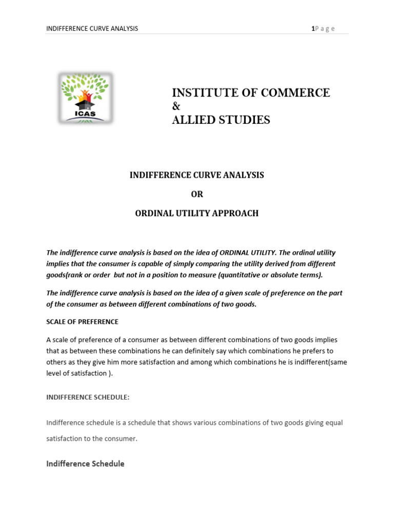 5 Indifference Curve Analysis | PDF | Utility | Microeconomics