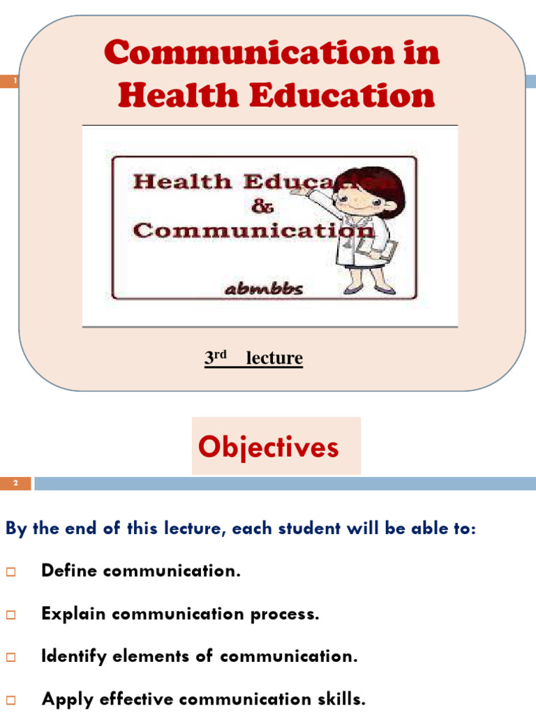 3-Communication in Health Education | PDF | Communication | Nonverbal ...