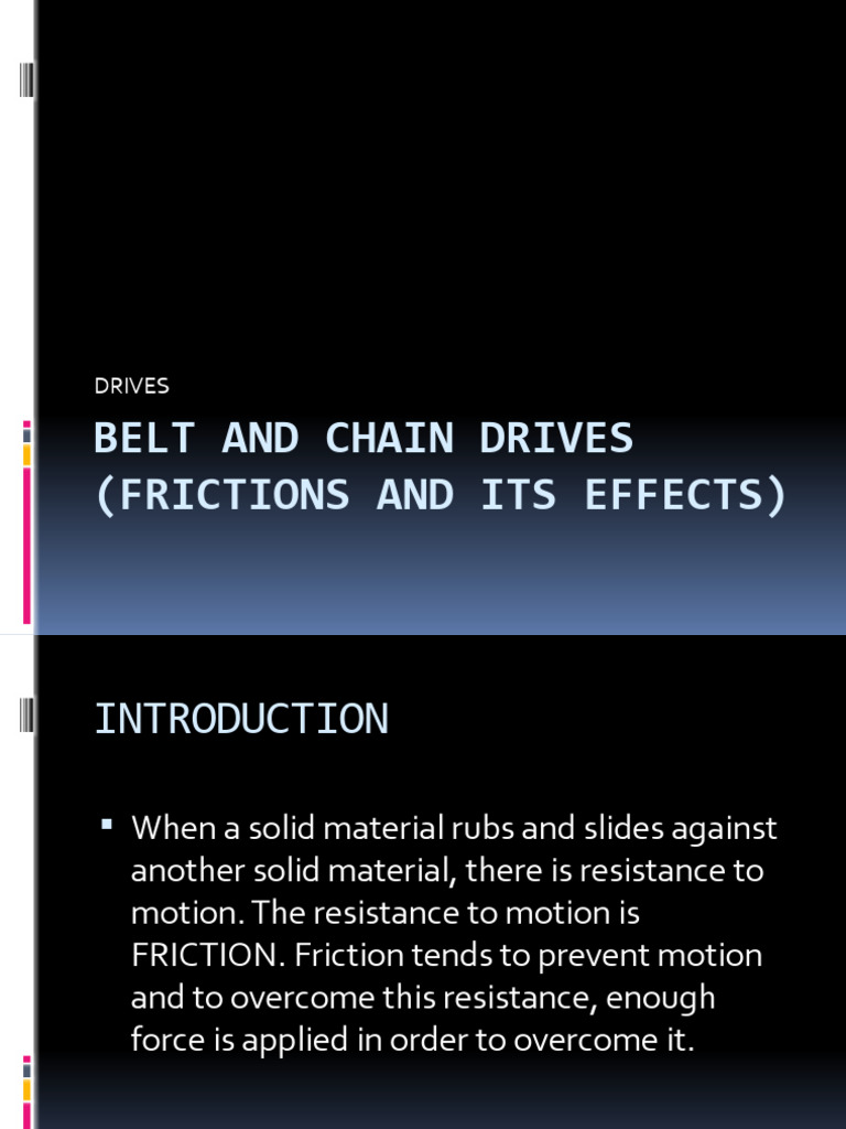 Belt and Chain Drives | PDF | Belt (Mechanical) | Friction