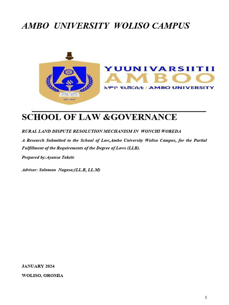 Ayyuu Land Dispute Resolution | PDF | Alternative Dispute Resolution ...