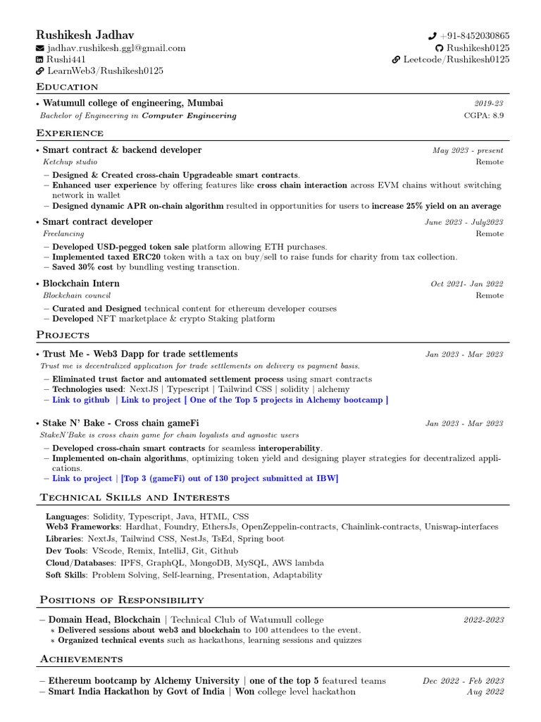 Rushikesh Jadhav Resume | PDF | Computing | Information Technology