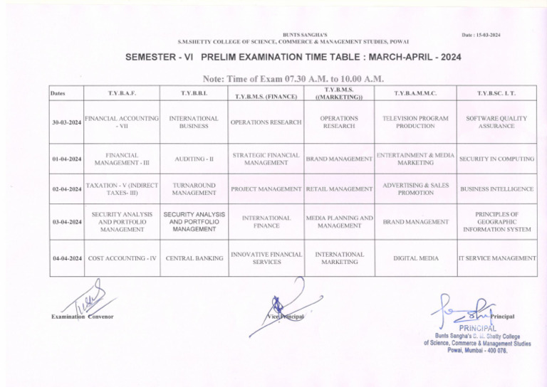 Ty Prilim Timetable | PDF