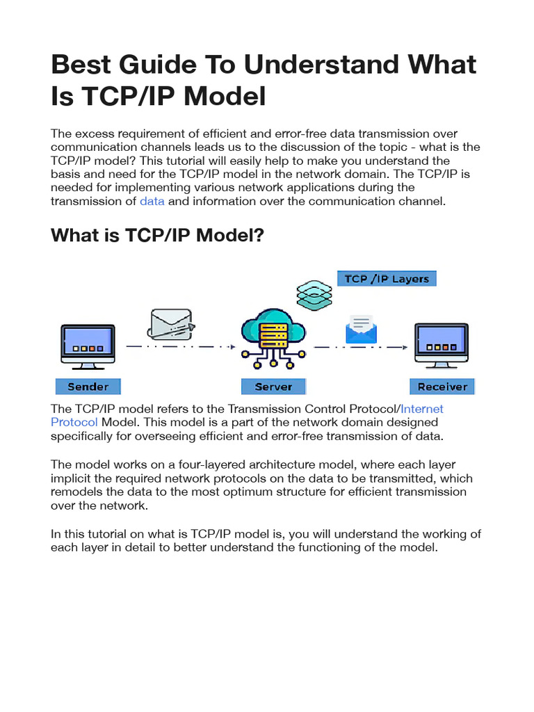 TCP:IP Reference Model | Download Free PDF | Internet Protocol Suite | Osi Model