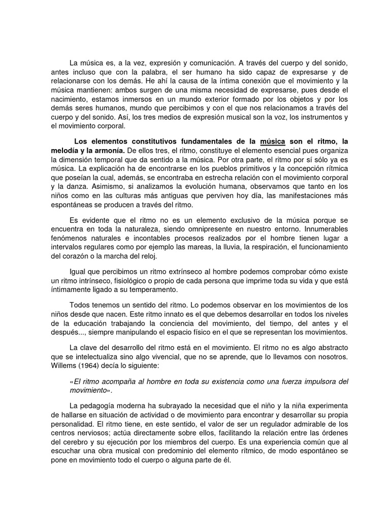 Texto Elementos de La Música y Del Ritmo | PDF | Ritmo | Tempo