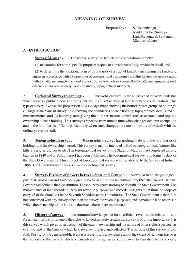 Pages 35 Meaning of Survey | PDF | Surveying | Leasehold Estate