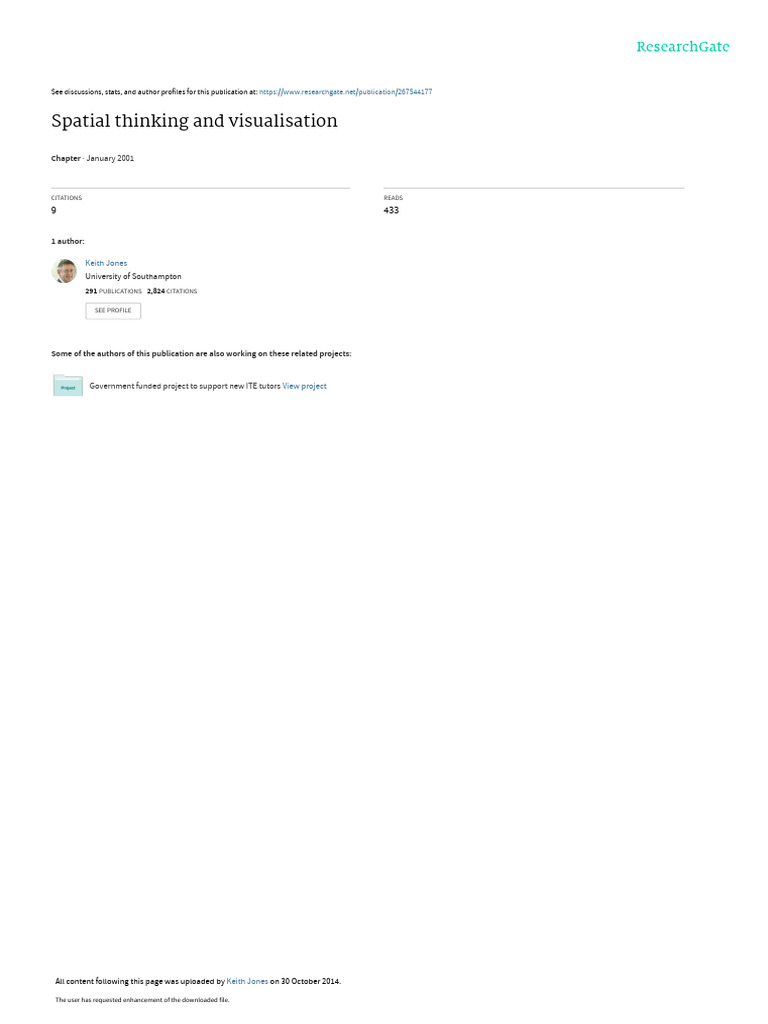 4 A 2001 Jones Spatial Thinking and Visualisation | PDF | Mathematics ...